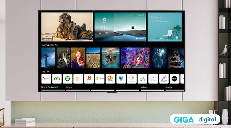 LG 4K 55 inch 55G1PTA ứng dụng đa dạng các tiện ích