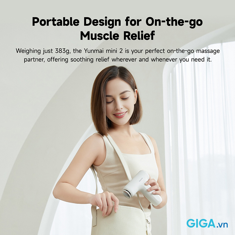 Massage Gun Mini 2 YMFG-M356 được thiết kế với kiểu dáng tay cầm nhỏ ...