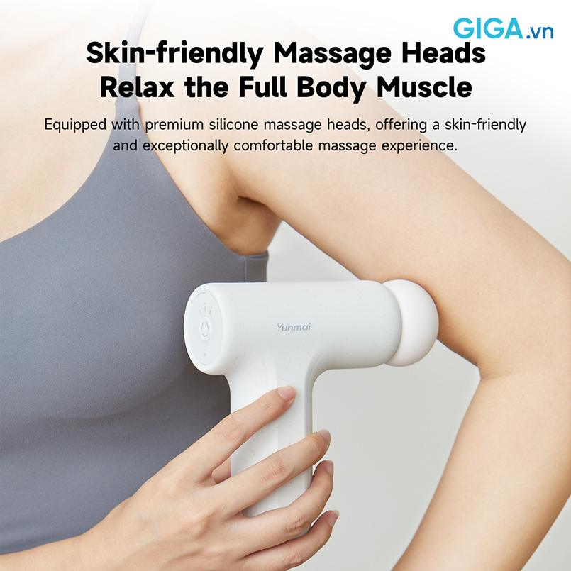 Đầu massage của Yunmai Mini 2 YMFG-M356 được làm bằng chất liệu silicon ...