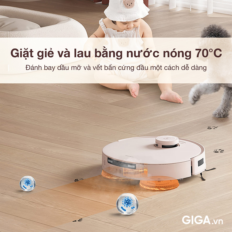 Set 2 cặp giẻ lau xoay Ecovacs DCC020042 cho Deebot T30 Omni, T30 Pro ...