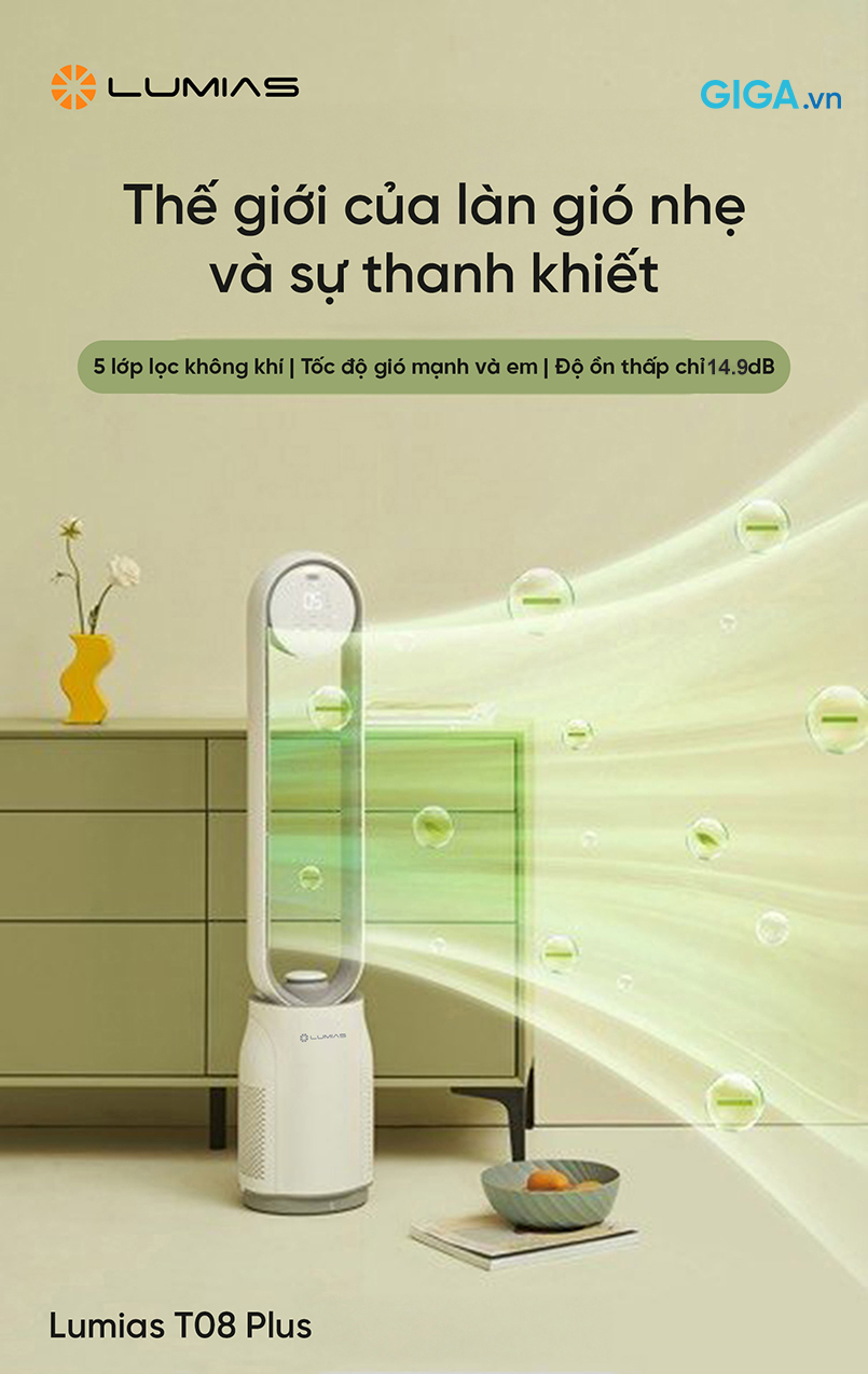 Quạt không cánh Lumias T08 Plus không chỉ là một chiếc quạt, mà còn là ...